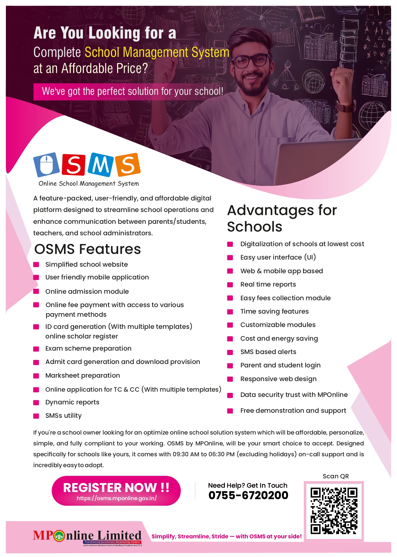 Online School Management System (OSMS) – MPOnline Portal